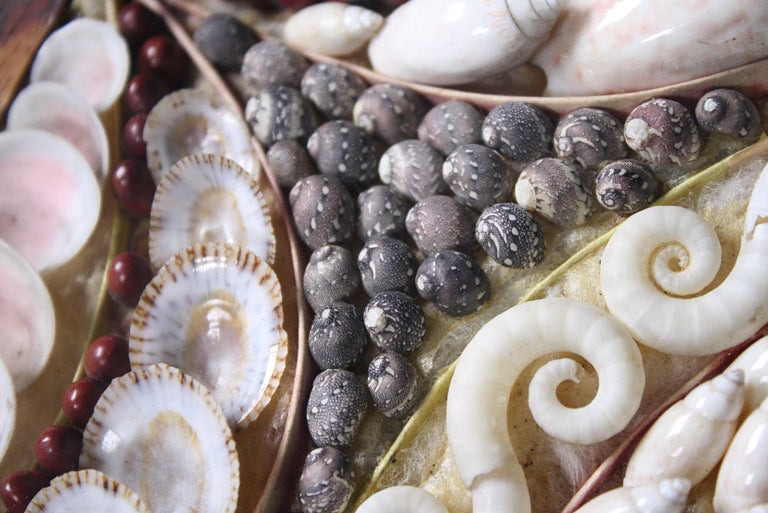 19th Century Folk Art Maritime Sailor's Shell Valentine Souvenir Love ...