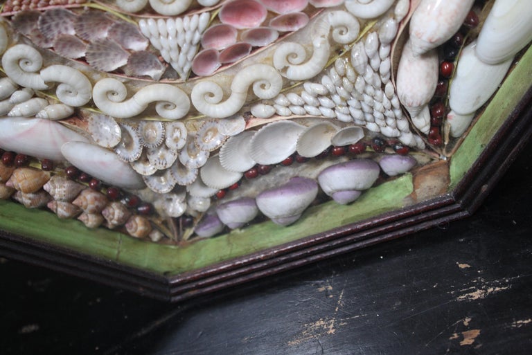 19th Century Folk Art Maritime Sailor's Shell Valentine Souvenir Love ...