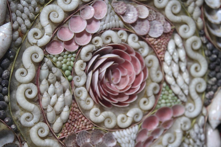 19th Century Folk Art Maritime Sailor's Shell Valentine Souvenir Love ...