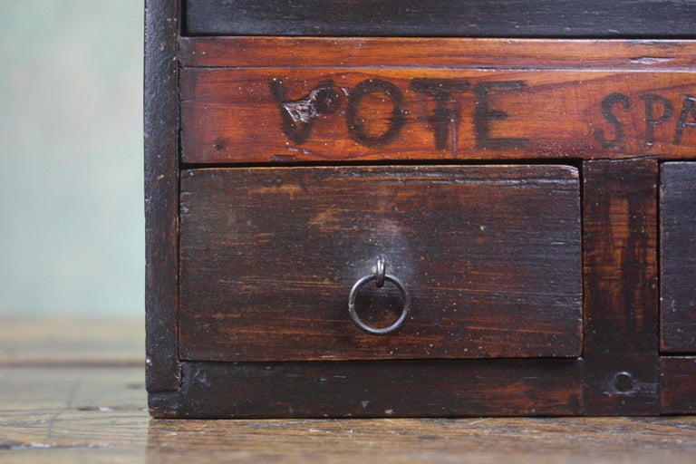 19th Century Folk Art Masonic Fraternities Sororities Voting Ballot Box ...