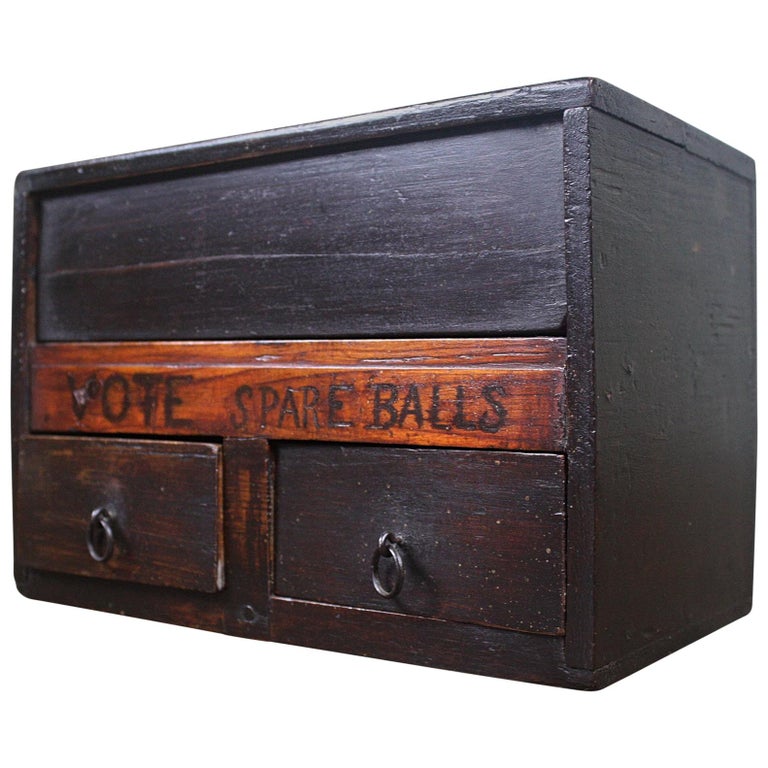 19th Century Folk Art Masonic Fraternities Sororities Voting Ballot Box ...