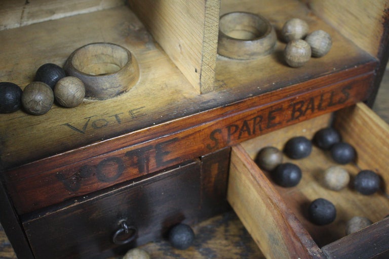 19th Century Folk Art Masonic Fraternities Sororities Voting Ballot Box ...