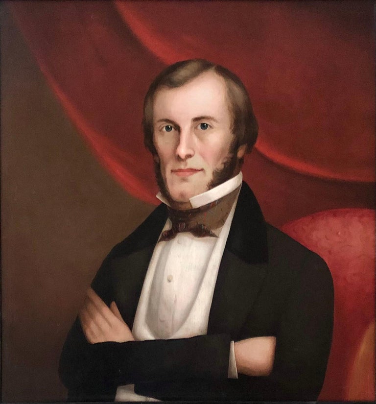 19th Century Folk Art Painting of a Gentleman Attributed to Horace ...
