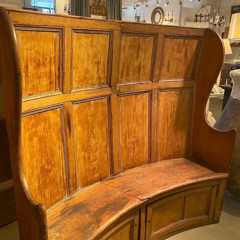19th Century, Framed and Paneled Pine Settle Bench For Sale at 1stDibs ...