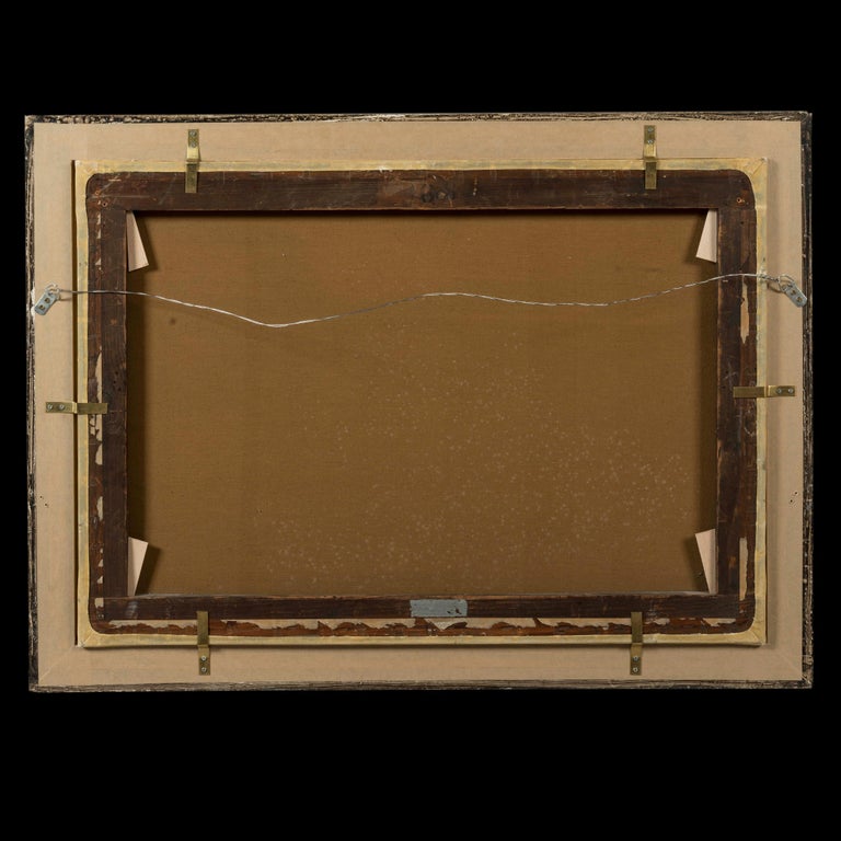 19th Century Framed Oil on Canvas of a "Musical Company" by Hugh ...