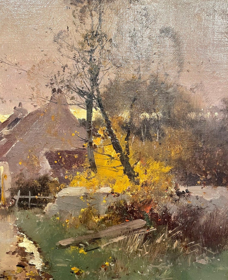 19th Century Framed Pastoral Oil Painting Signed E Lefevre for E ...