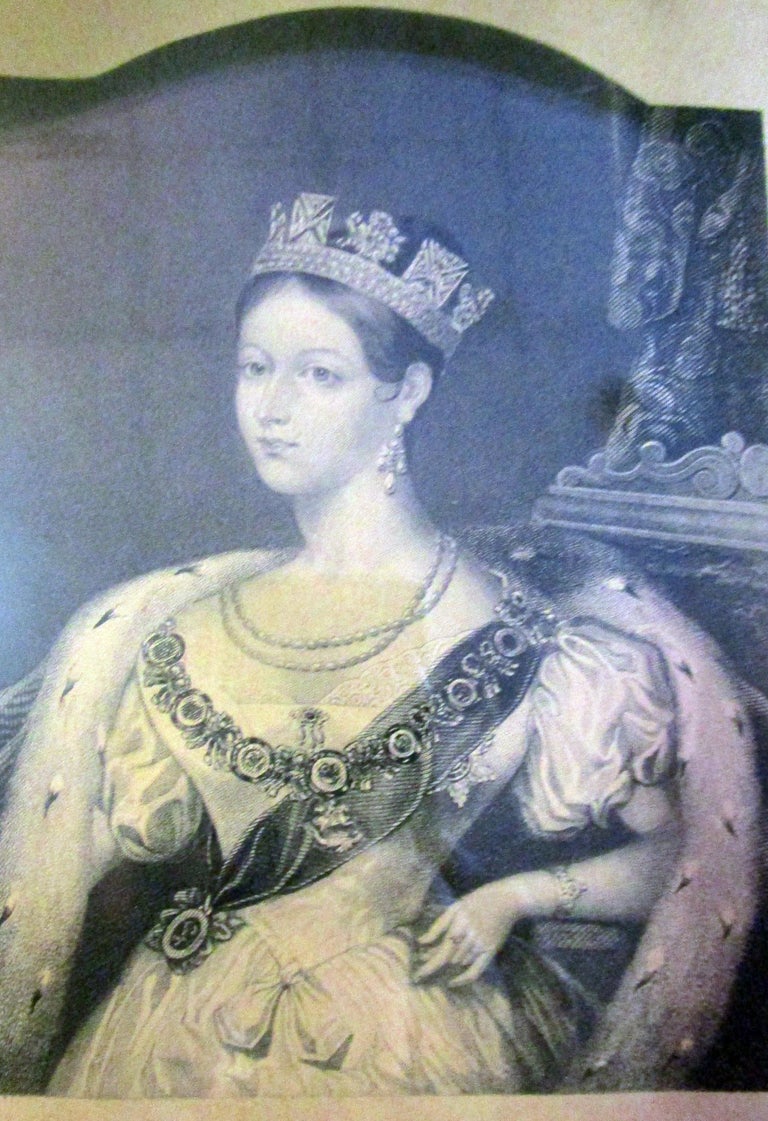 19th Century Framed Queen Victoria Etching Her Most Gracious Majesty at ...
