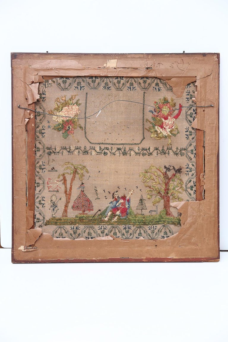 19th Century Framed Sampler at 1stDibs