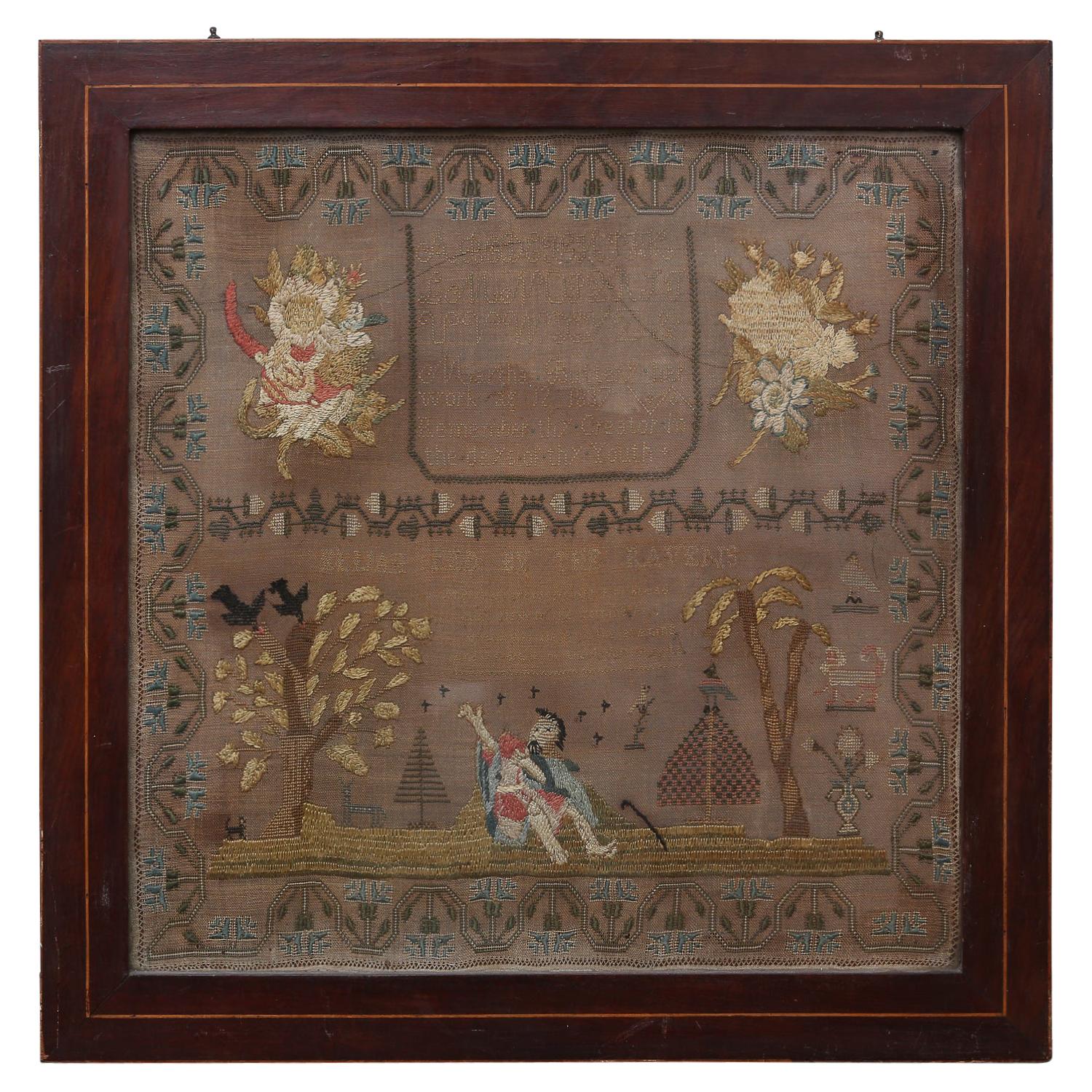 19th Century Framed Sampler at 1stDibs