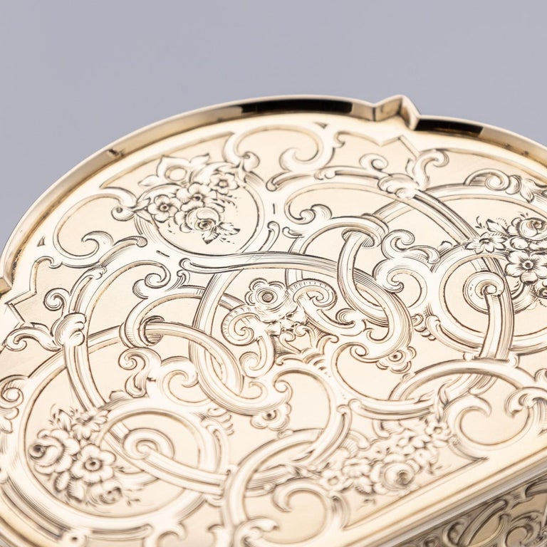 19th Century French 18K Gold Royal Presentation Snuff Box, c.1850 For ...