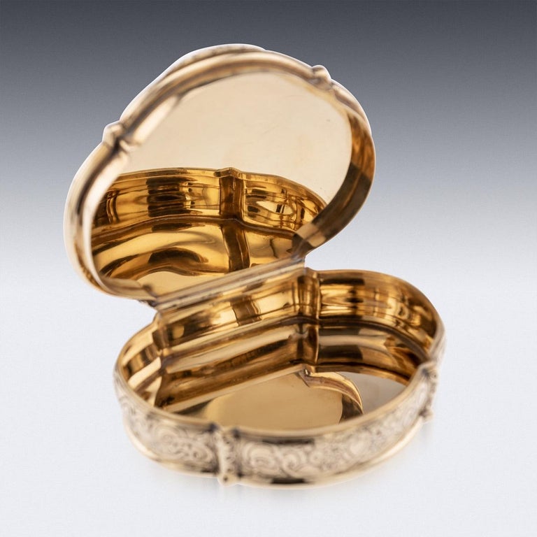 19th Century French 18K Gold Royal Presentation Snuff Box, c.1850 For ...