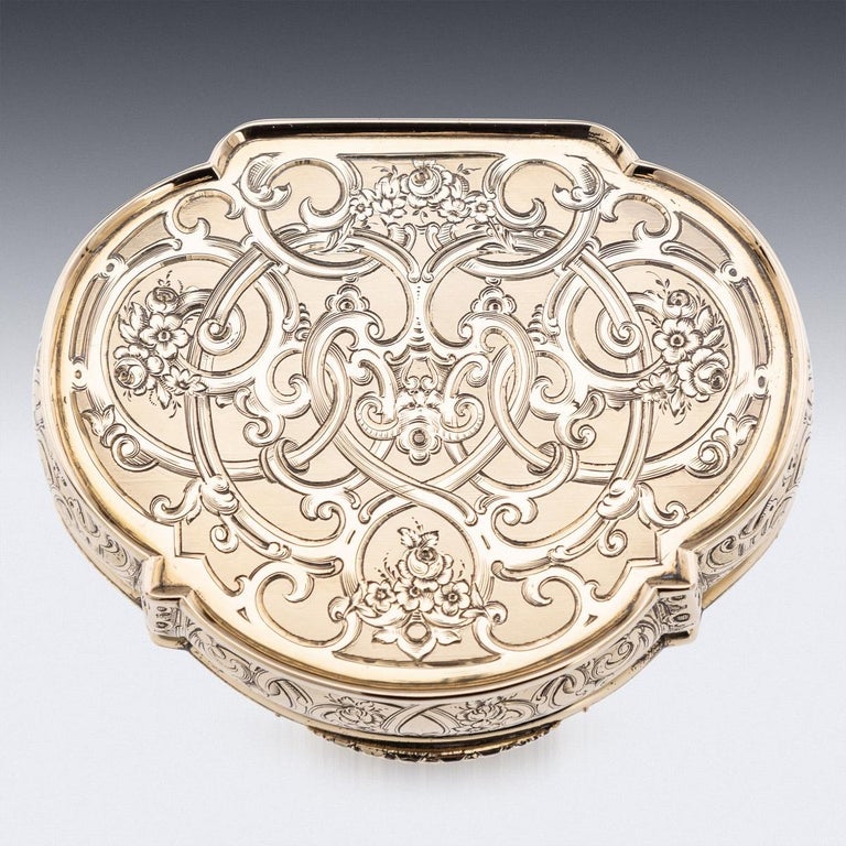 19th Century French 18K Gold Royal Presentation Snuff Box, c.1850 For ...