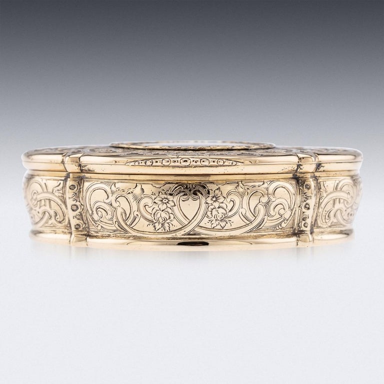 19th Century French 18K Gold Royal Presentation Snuff Box, c.1850 For ...