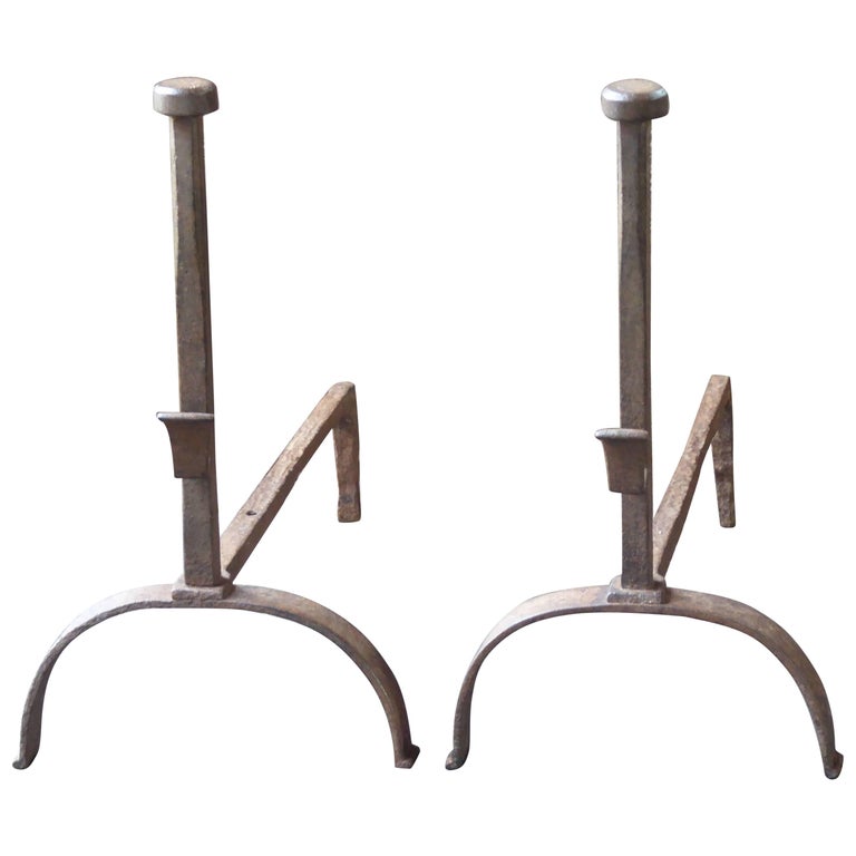 19th Century French Napoleon III Andirons or Firedogs For Sale at 1stDibs