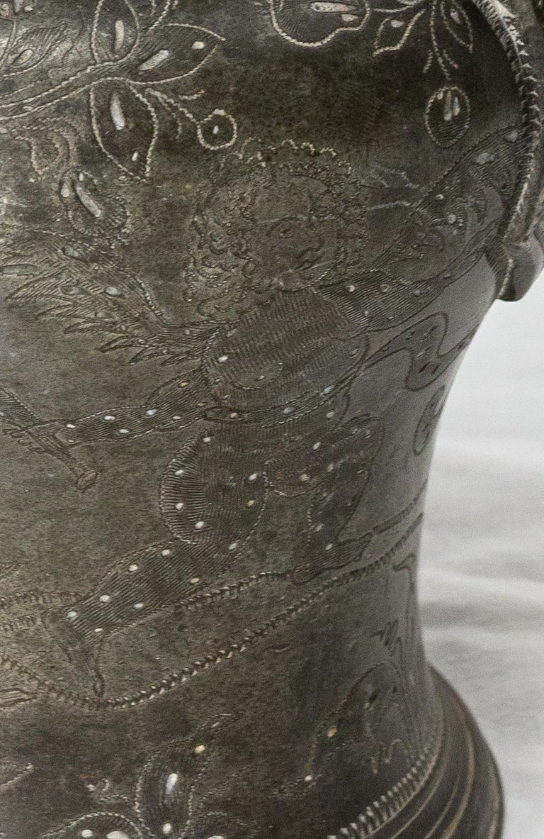 19th Century French Angel Pewter Pitcher Center Piece Italian ...