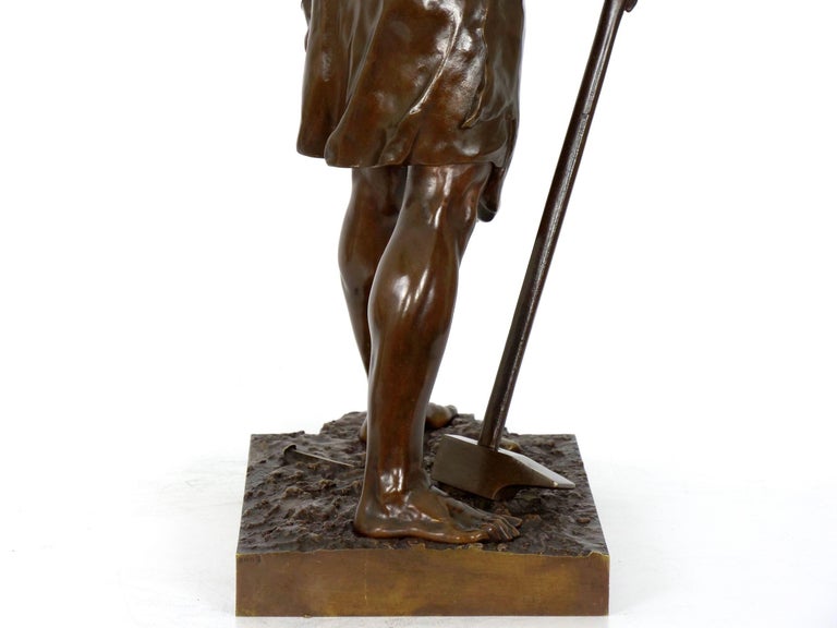 19th Century French Antique Bronze Sculpture “Pax et Labor” by Emile ...