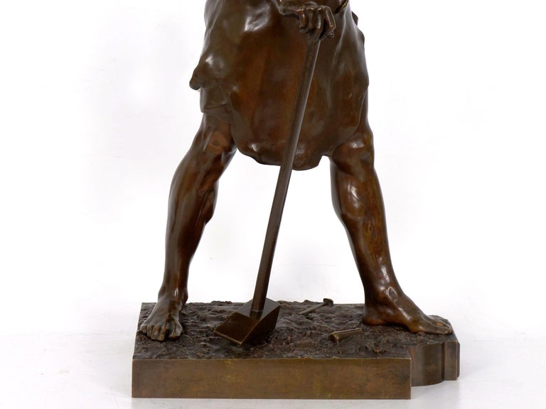 19th Century French Antique Bronze Sculpture “Pax et Labor” by Emile ...