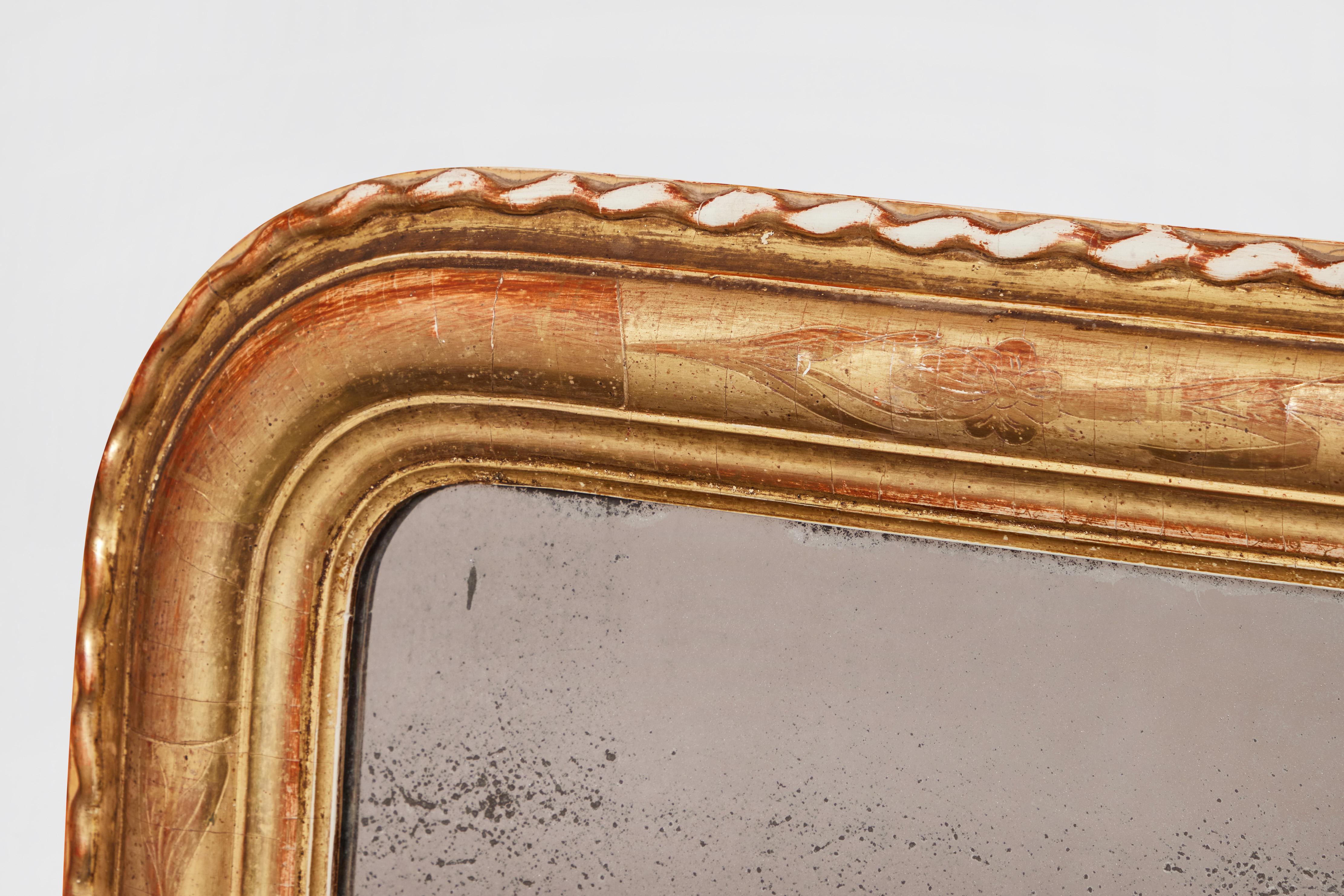 19th Century French Antique Large Gilt Mirror from Pierre Deux For Sale ...