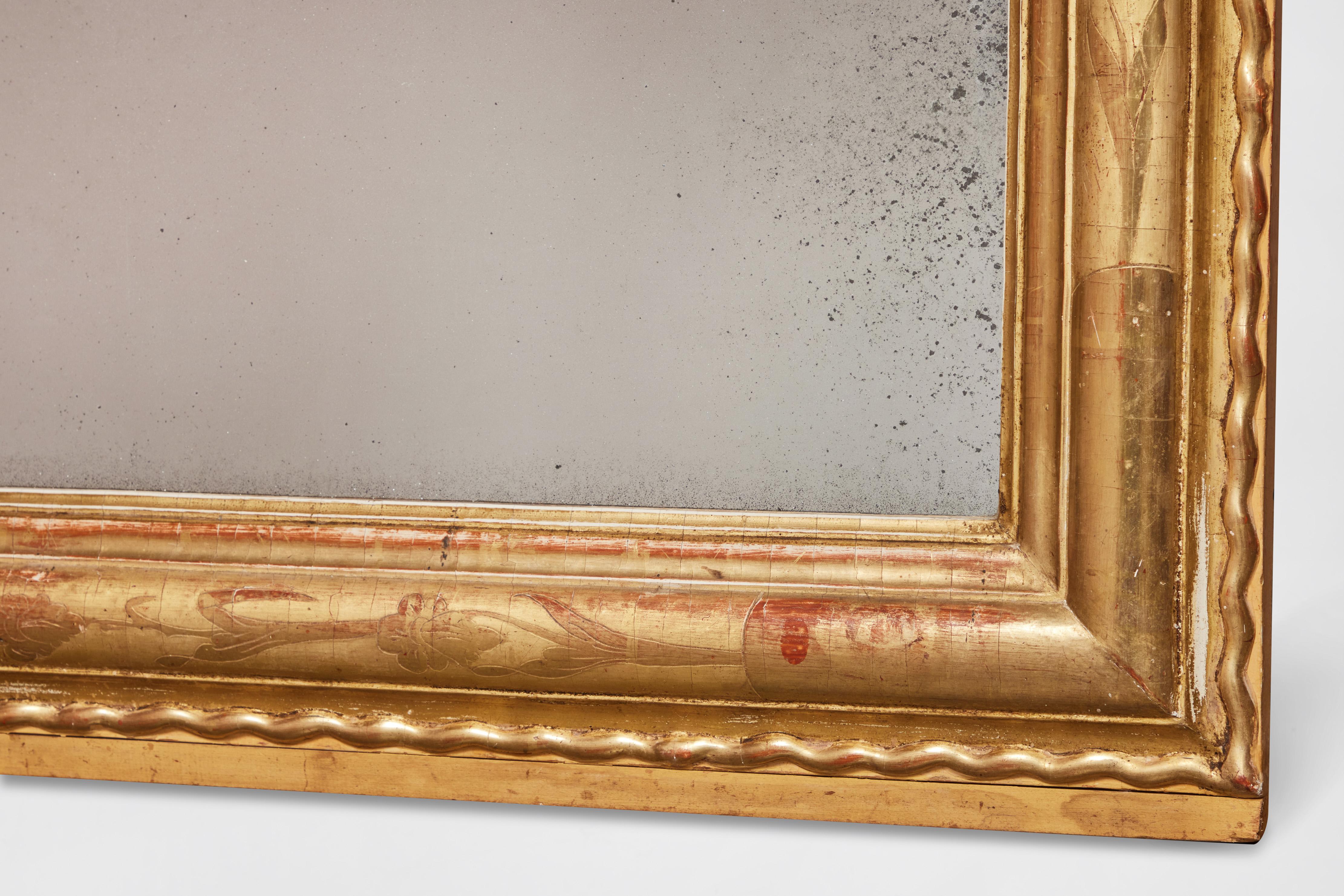 19th Century French Antique Large Gilt Mirror from Pierre Deux For Sale ...