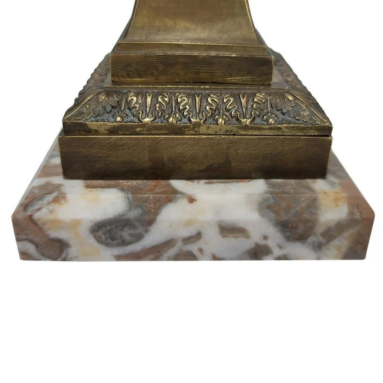 19th Century French Antique Napoleon Bronze, Marble Bust, Parisian ...