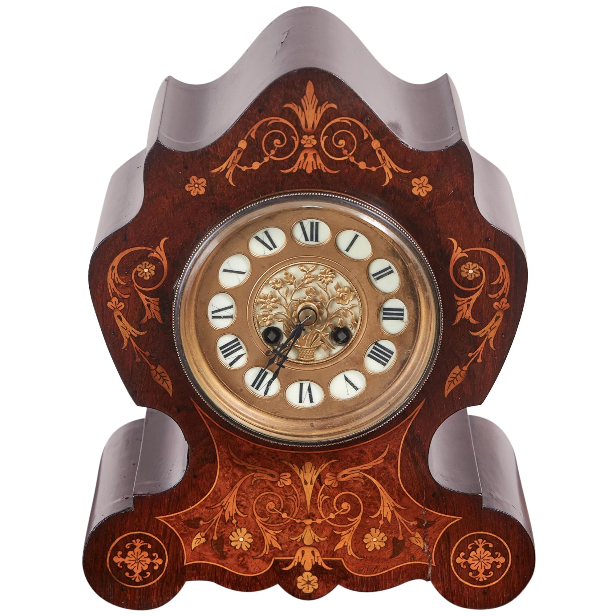Antique Louis XIV Vernis Martin Mantel Clock, circa 1880 at 1stDibs