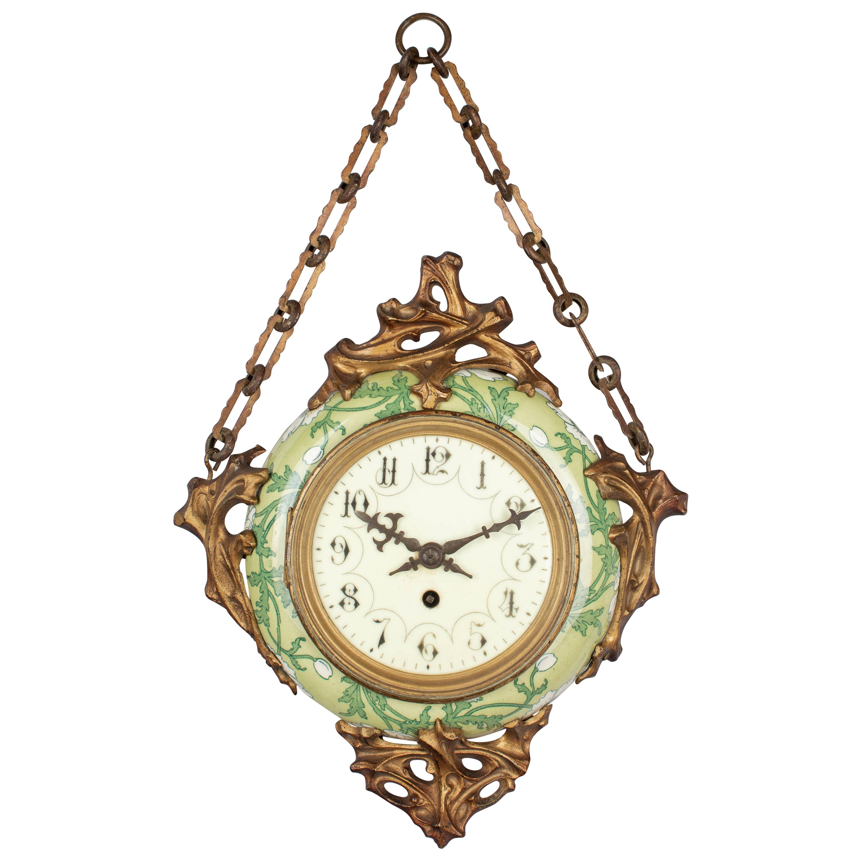 Fine 19th Century Inlaid Baker's Clock at 1stDibs