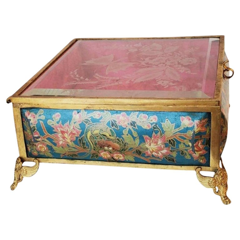 19th Century French Art Nouveau Enamelled Ormolu Jewel Coffin For Sale ...