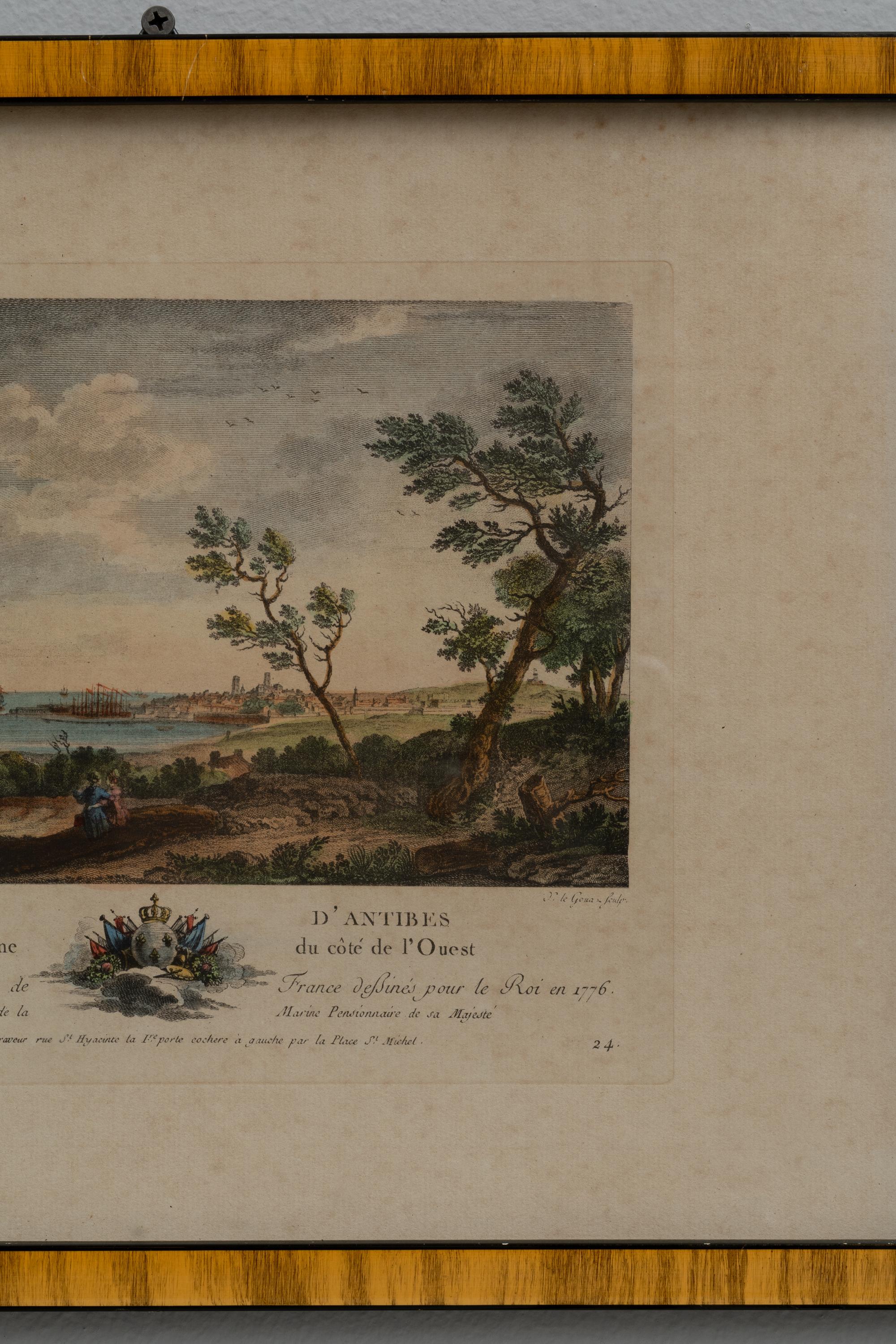 19th Century French Artwork With Wooden Frame For Sale at 1stDibs
