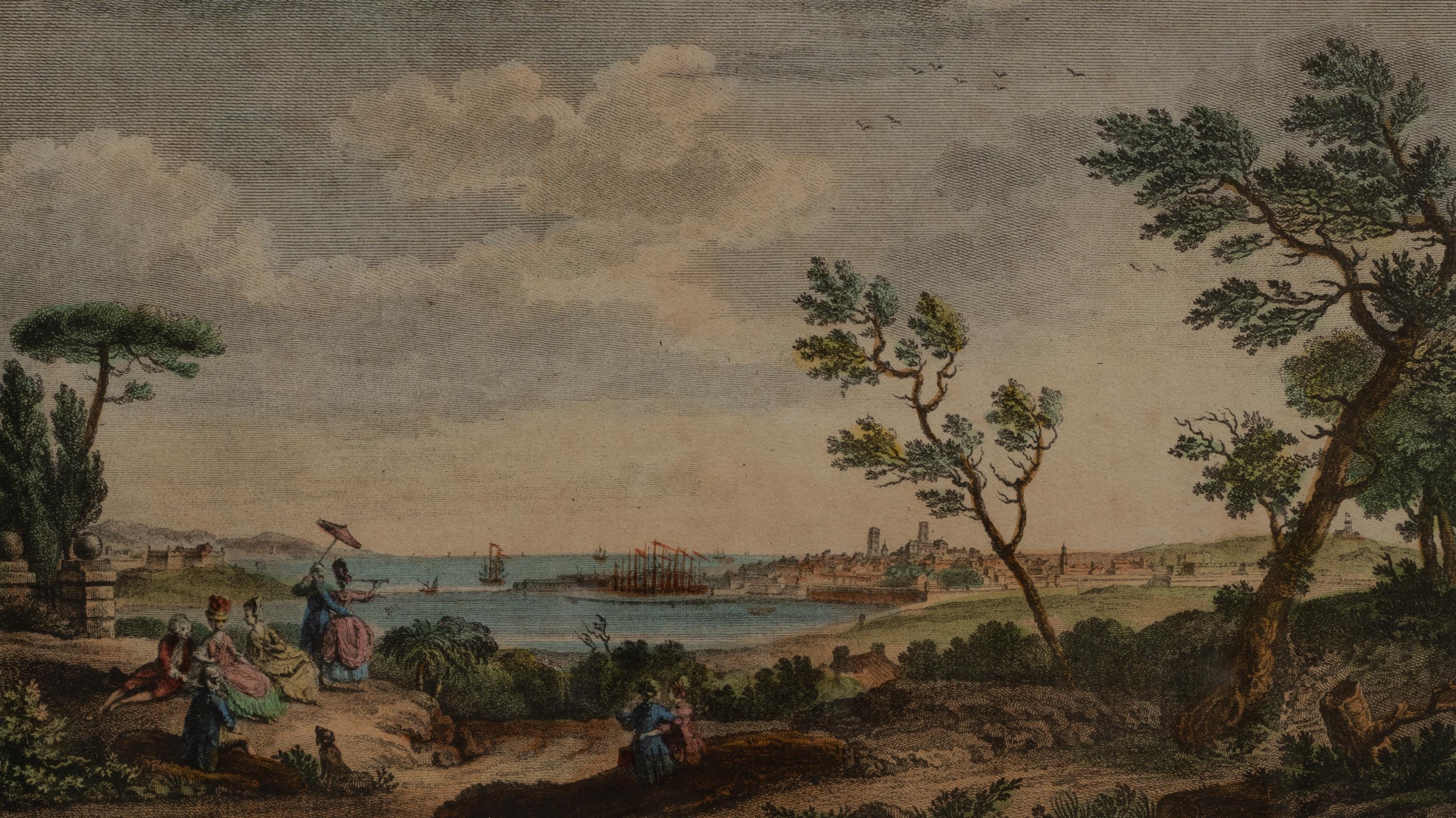 19th Century French Artwork With Wooden Frame For Sale at 1stDibs