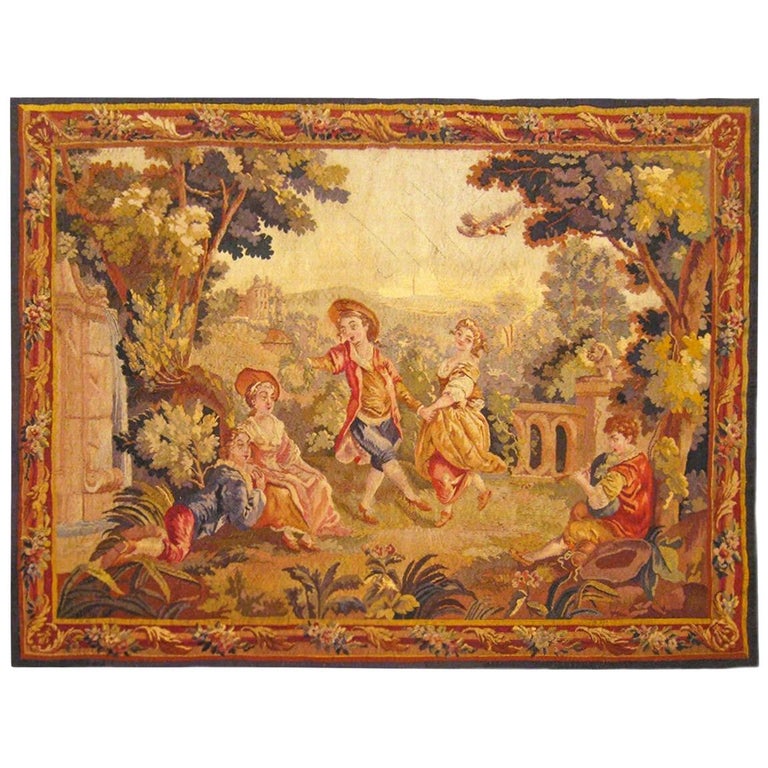 Französischer Aubusson-Wandteppich aus dem 19. Jahrhundert im Angebot bei 1stDibs