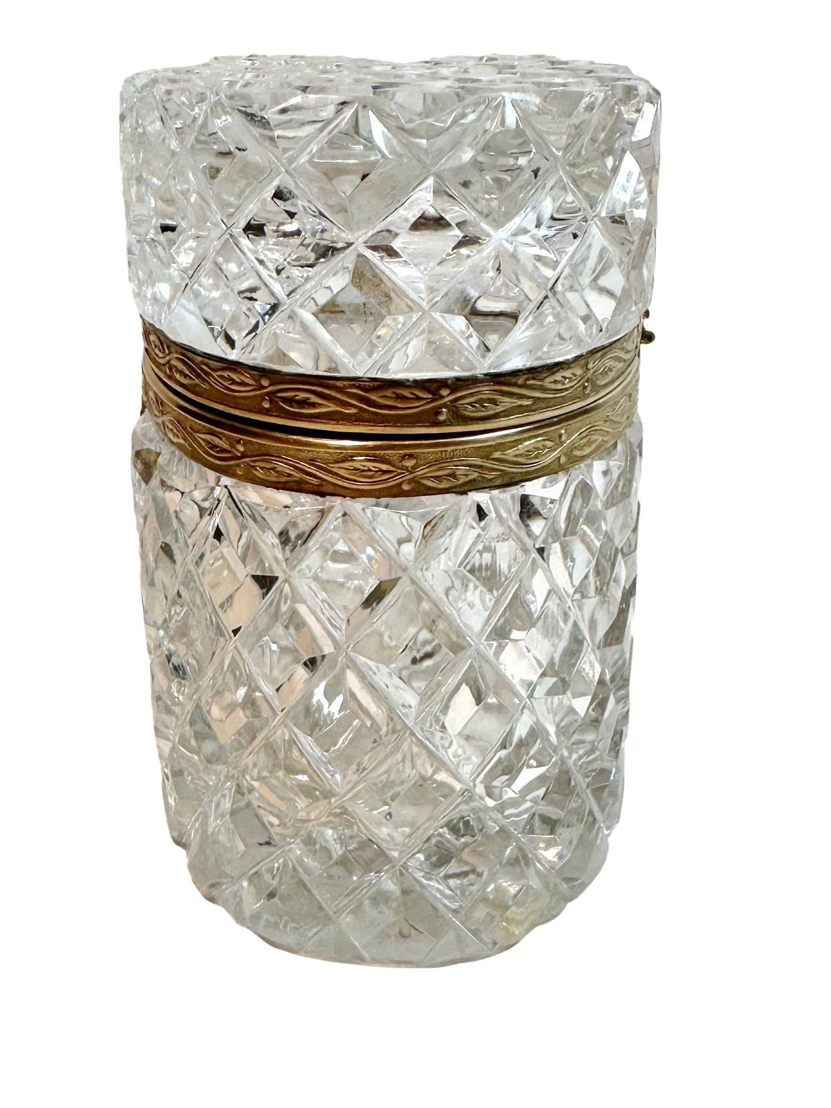 19th Century French Baccarat Crystal Box For Sale at 1stDibs