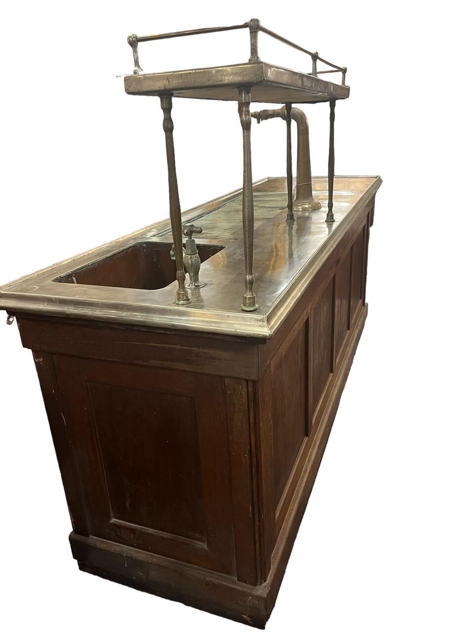 19th Century French Bar W/ German Silver Top and Bottle Shelf For Sale ...