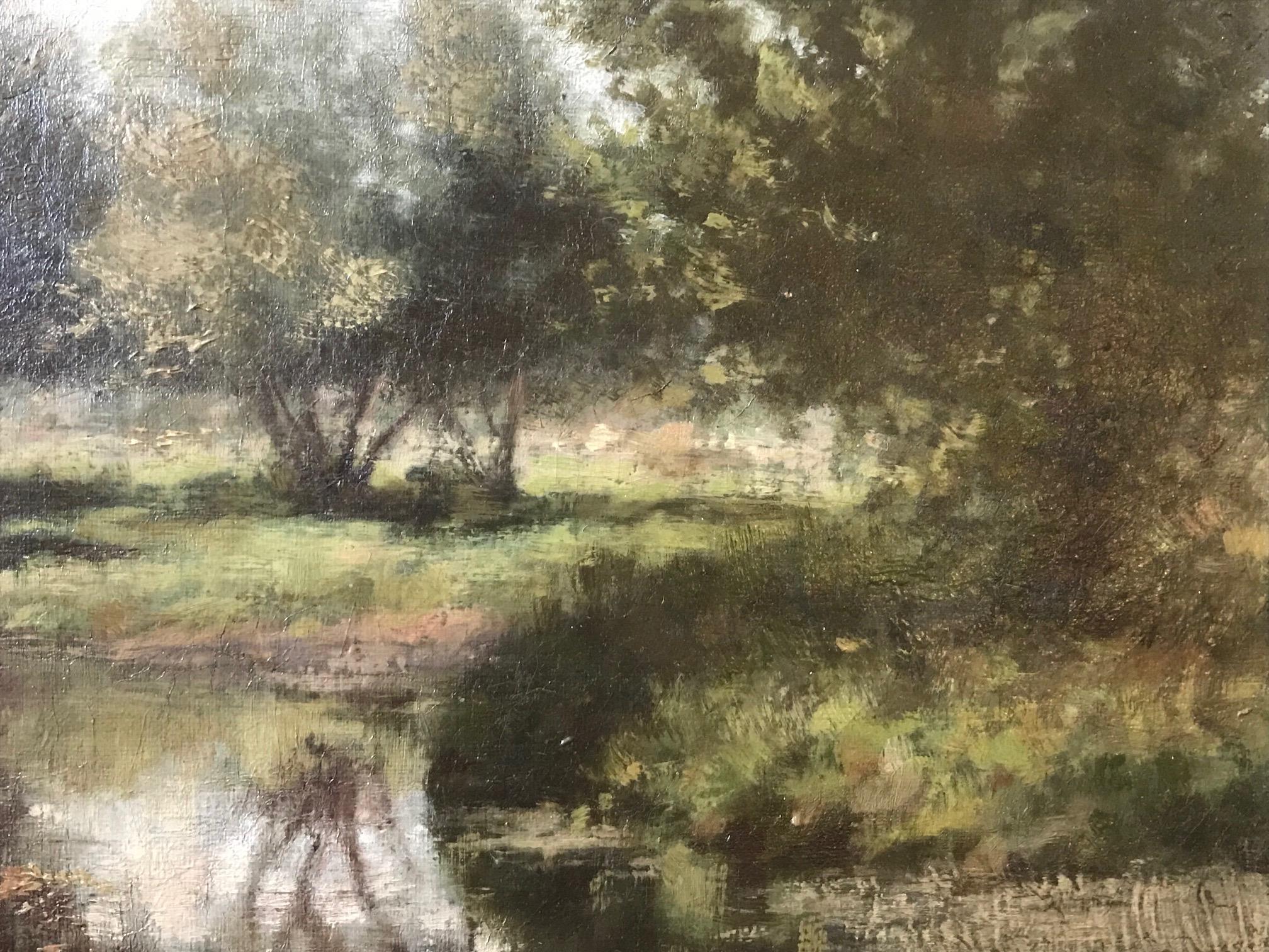 19th Century French Barbizon School Landscape Painting at 1stDibs