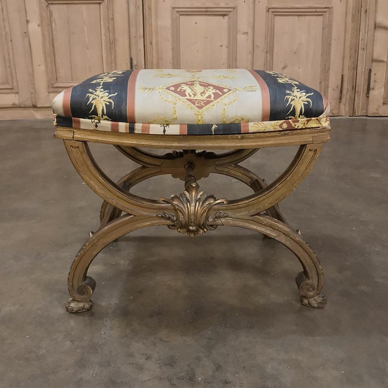 19th Century French Baroque Giltwood Hand-Carved Stool at 1stDibs ...