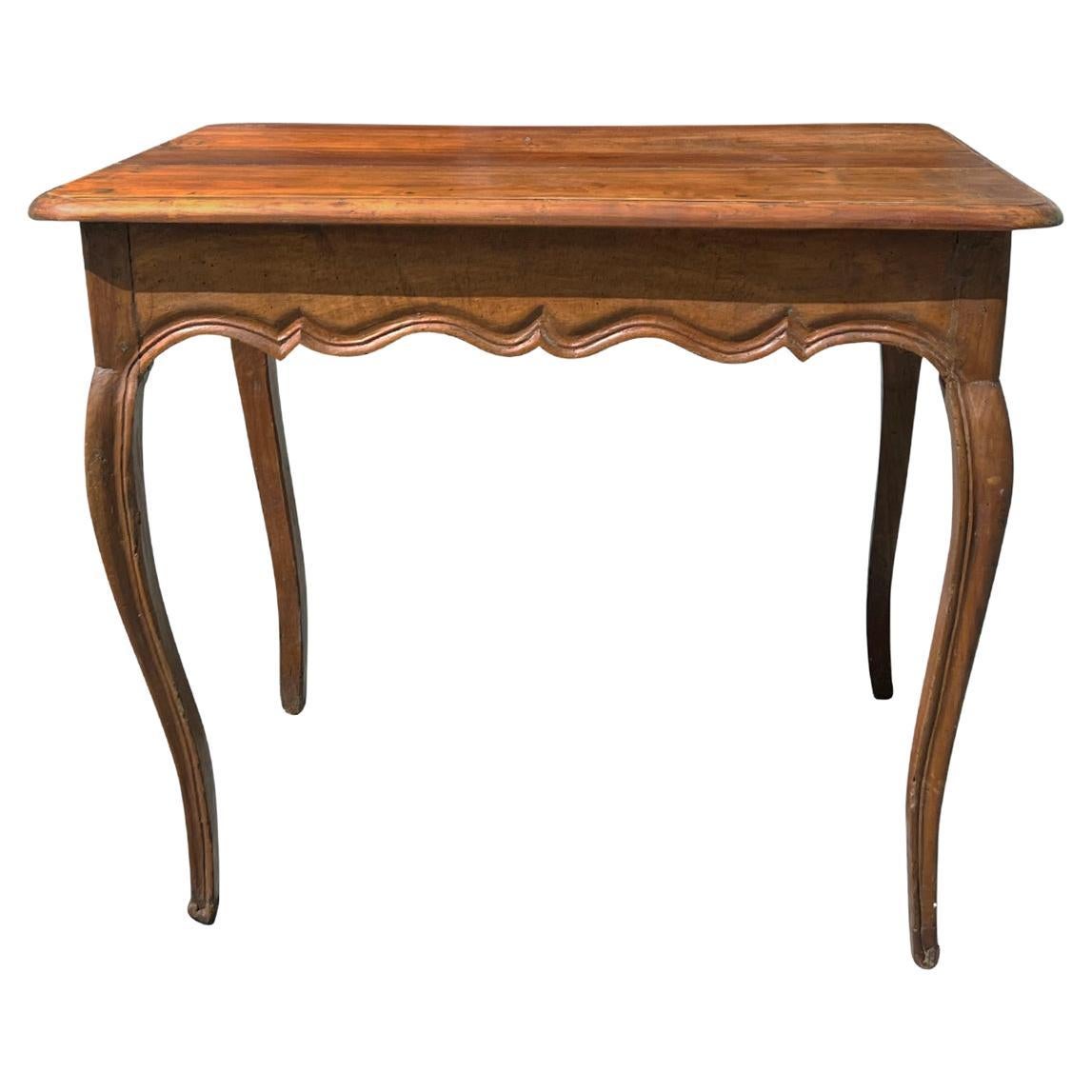 19th Century French Baroque Style Center Walnut Table - Antique Console ...