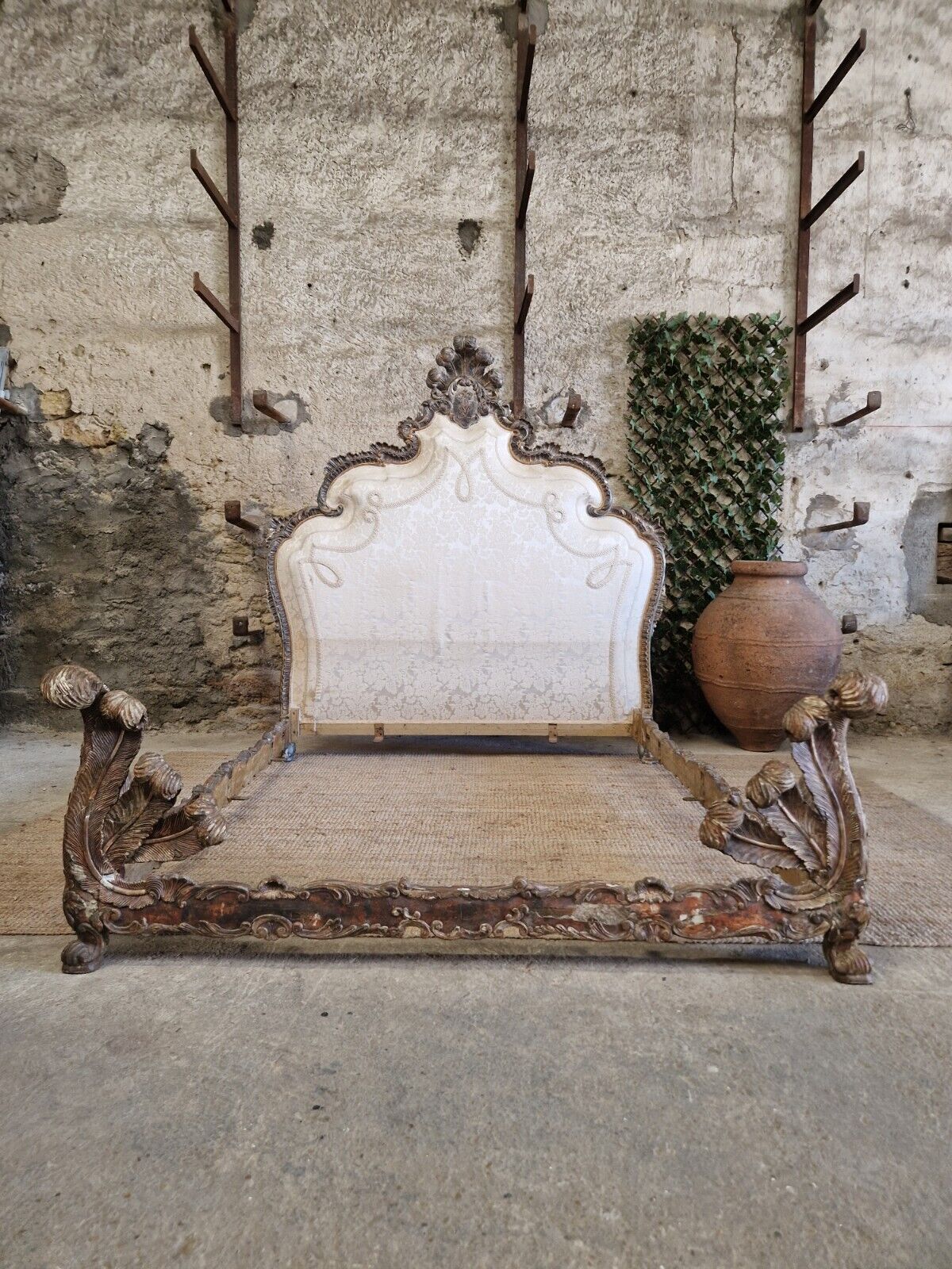 French Cane Bed Corbeille Curved Footboard Louis XVI at 1stDibs ...