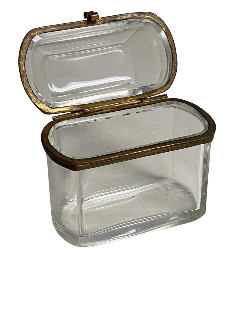 19th Century French Beveled Glass Box For Sale at 1stDibs