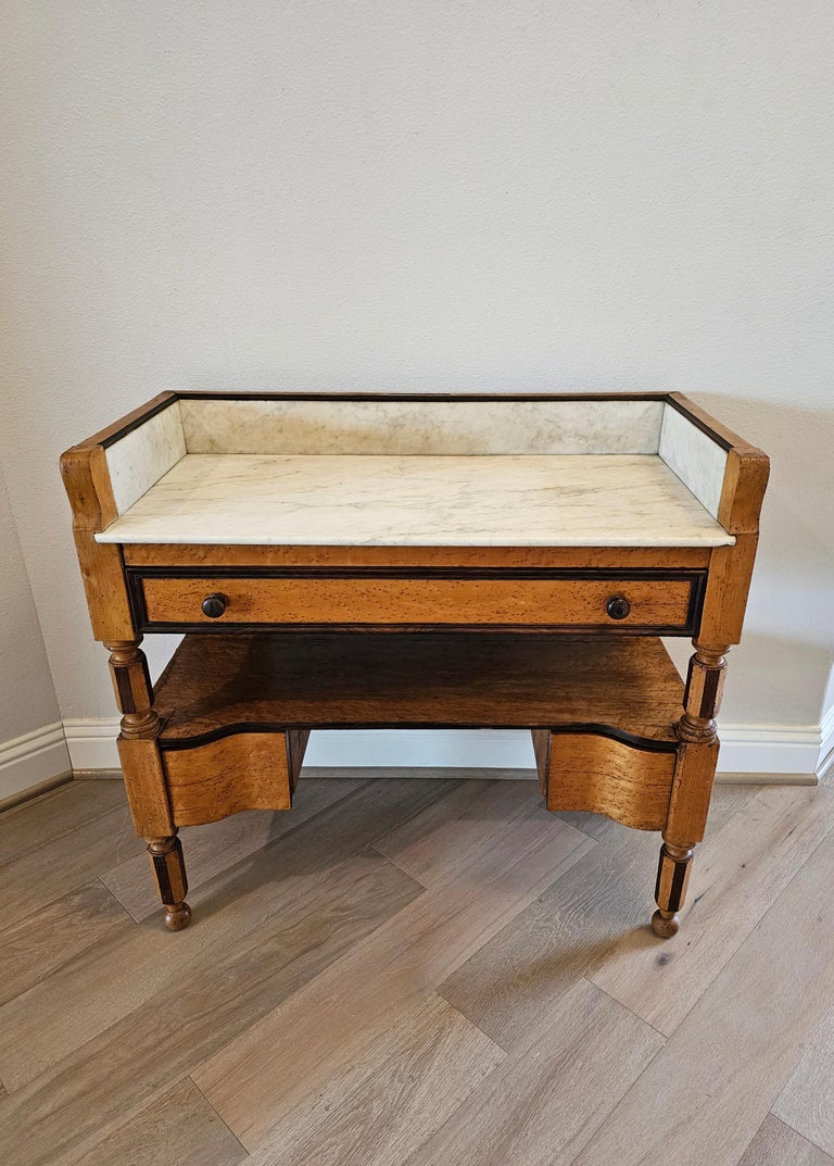 19th Century French Birdseye Maple Wash Stand Vanity Console For Sale ...