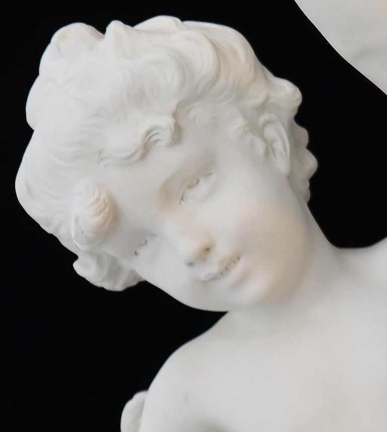19th Century French Bisque Sculpture of 3 Cherubs, Signed Moreau at 1stDibs