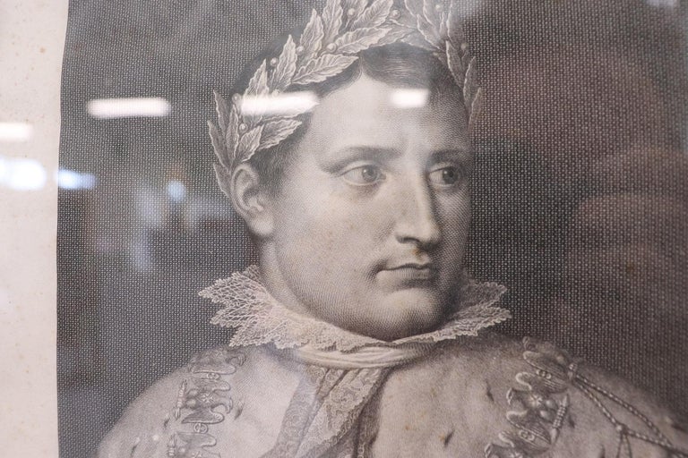 19th Century French Black and White Lithograph, Print Portrait of ...