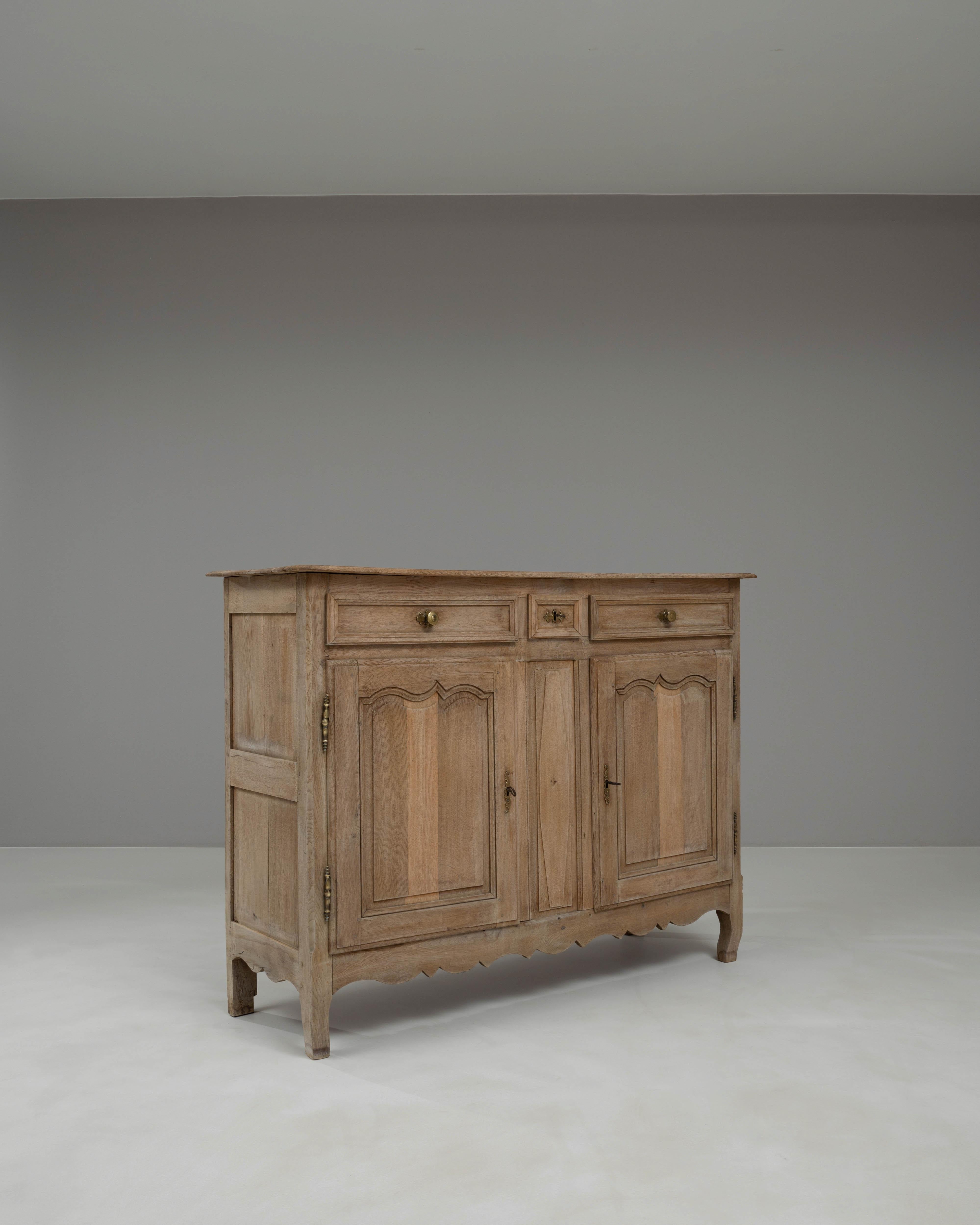19th Century French Bleached Oak Buffet For Sale at 1stDibs