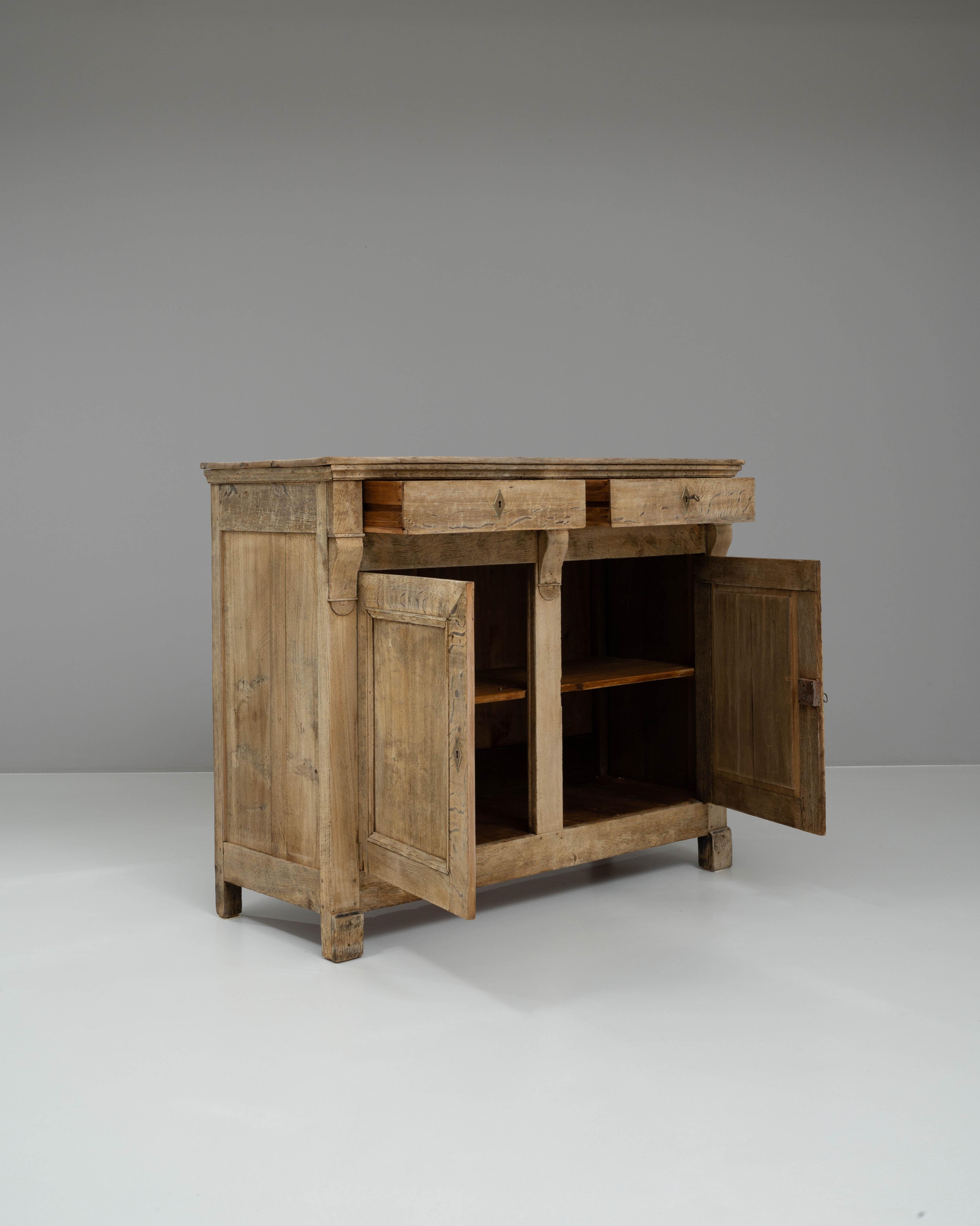 19th Century French Bleached Oak Buffet For Sale at 1stDibs