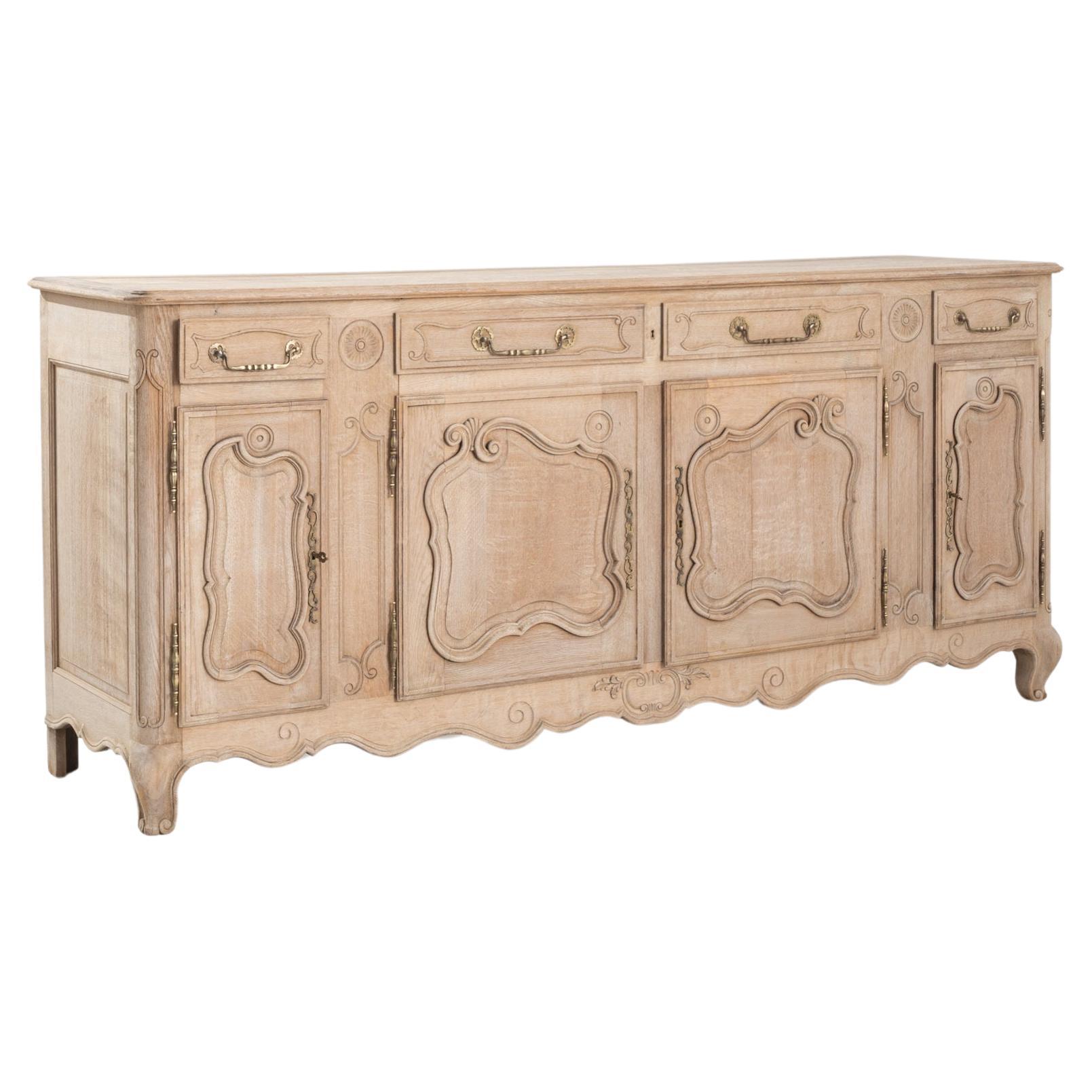 18th Century French Bleached Oak Buffet at 1stDibs