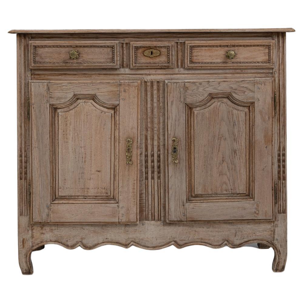 19th Century French Bleached Oak Buffet For Sale at 1stDibs