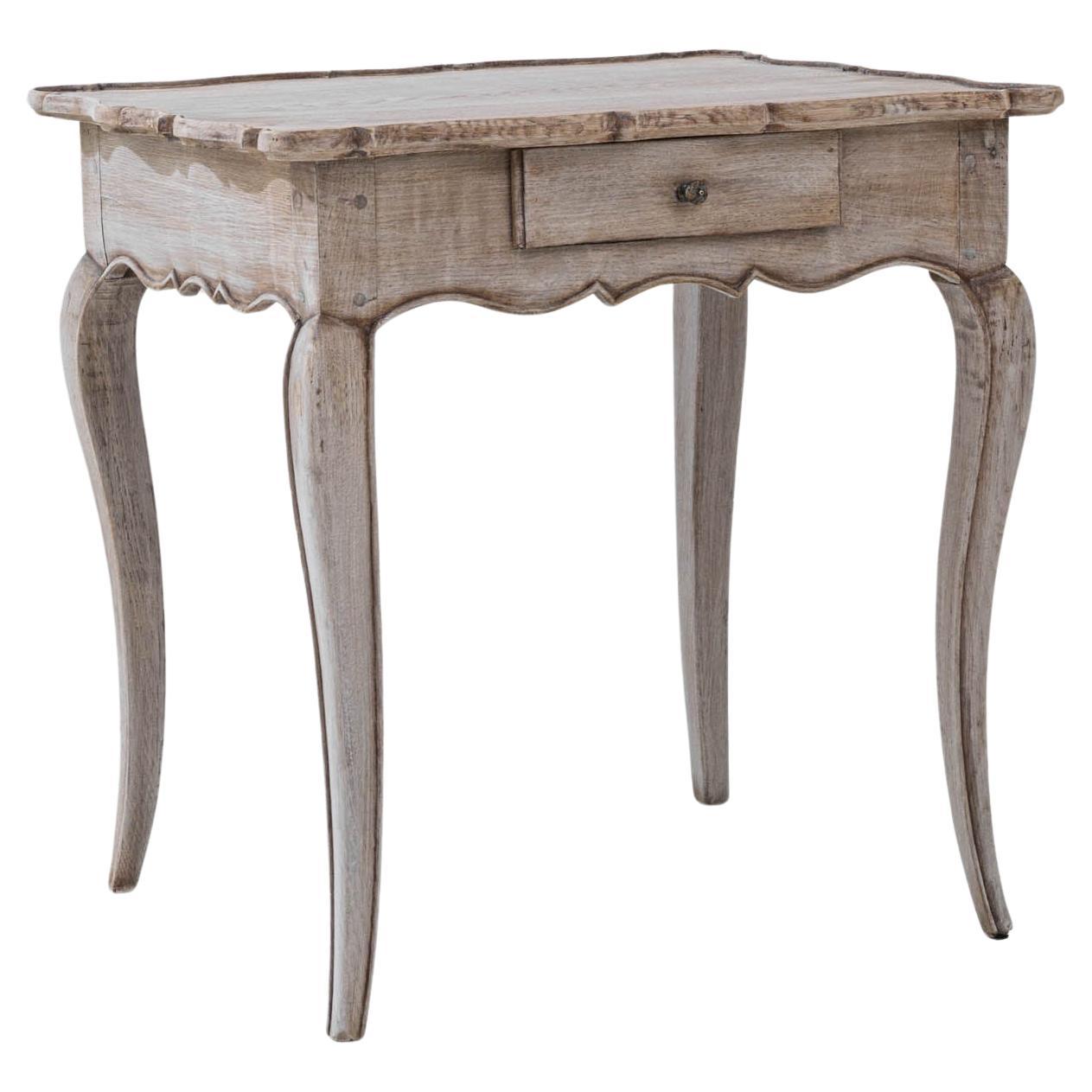 19th Century French Bleached Oak Side Table For Sale at 1stDibs