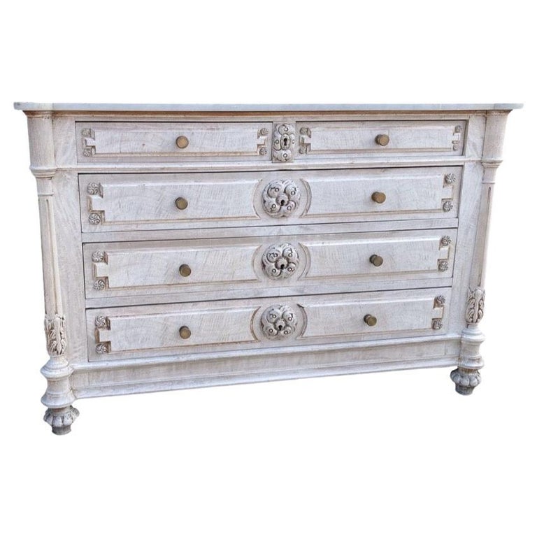 19th Century French Bleached Walnut Chest of Drawers at 1stDibs