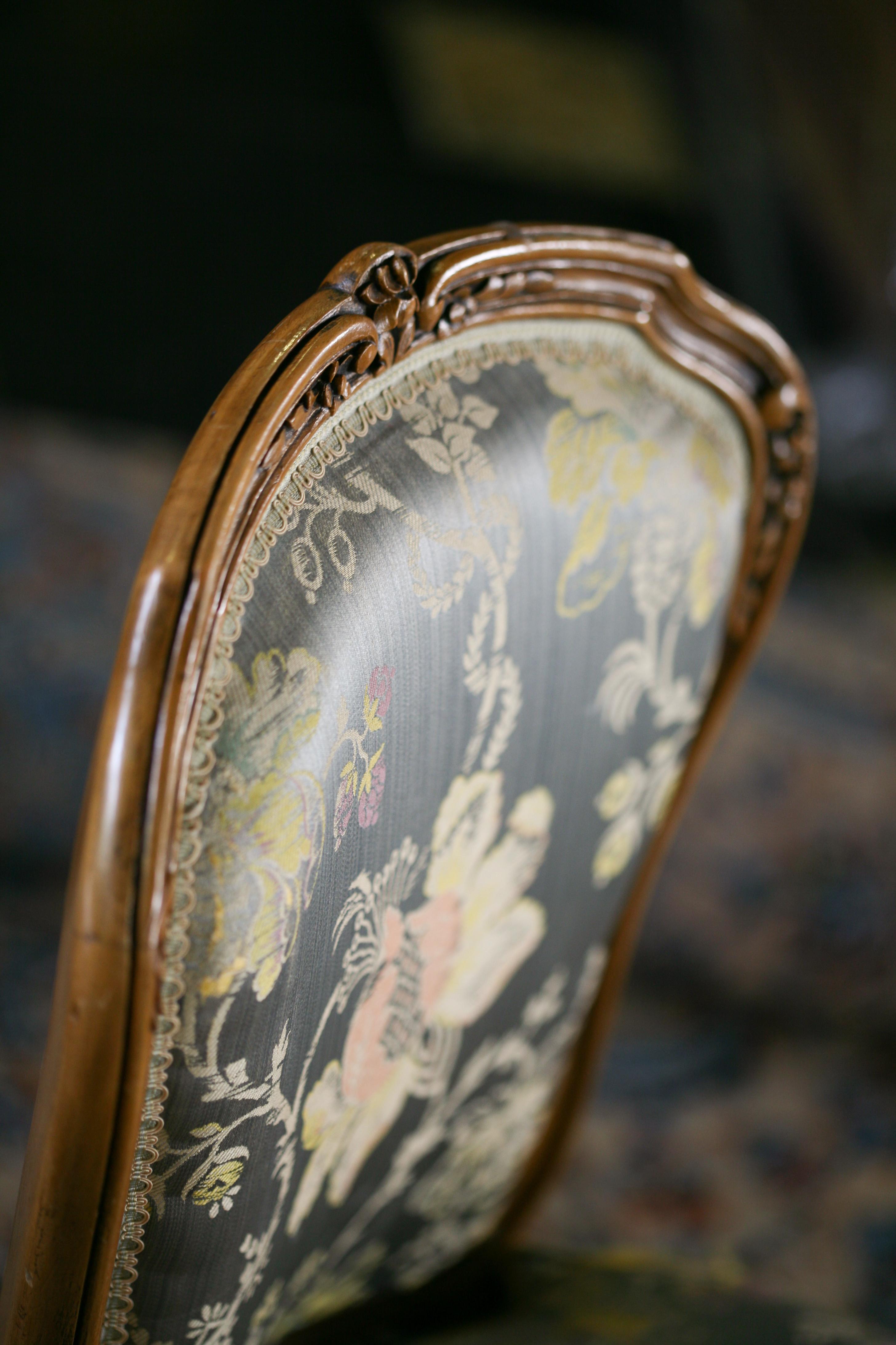 19th Century French Boudoir Chair in Louis XV Style at 1stDibs