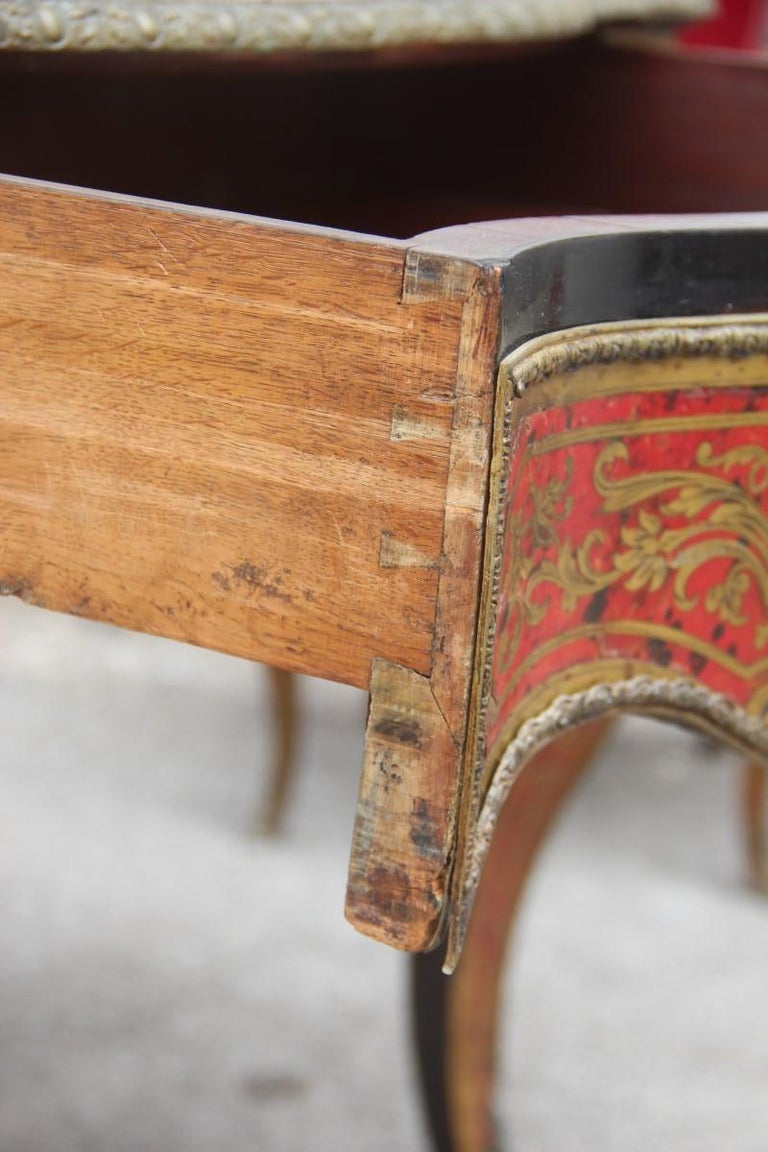 19th Century French Boulle Set Desk Cabinet and Chairs Andre Charles ...