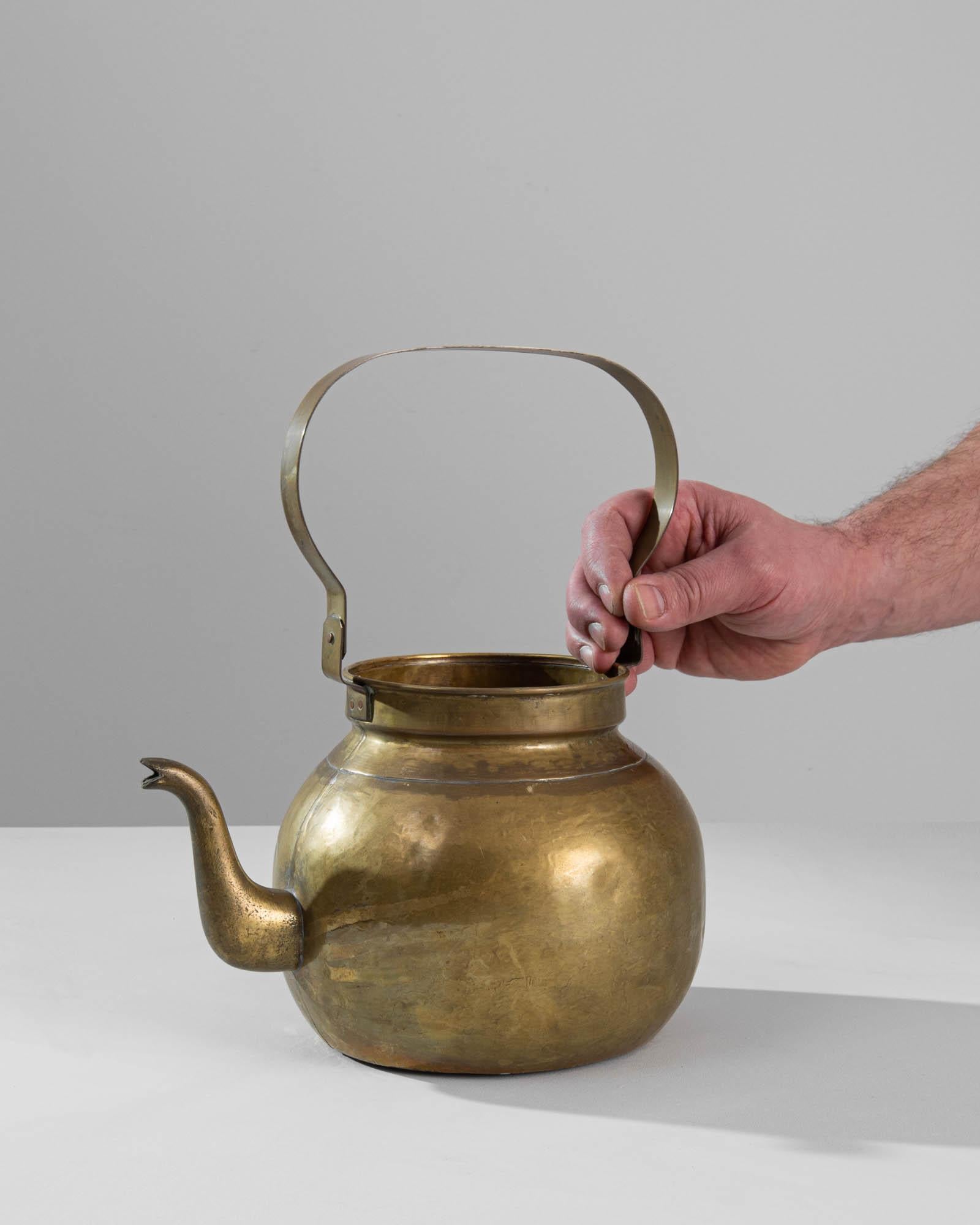 19th Century French Brass Kettle For Sale at 1stDibs