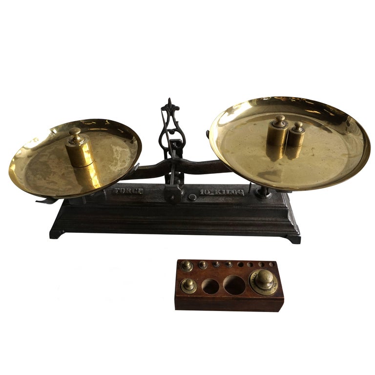 19th Century French Brass Scale at 1stDibs